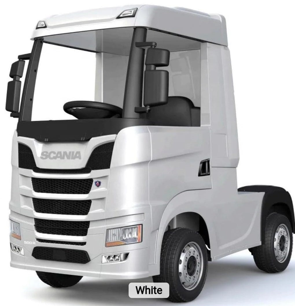 Official Scania 24V White Ride-On Truck & Trailer – AKAC Ride On Toys